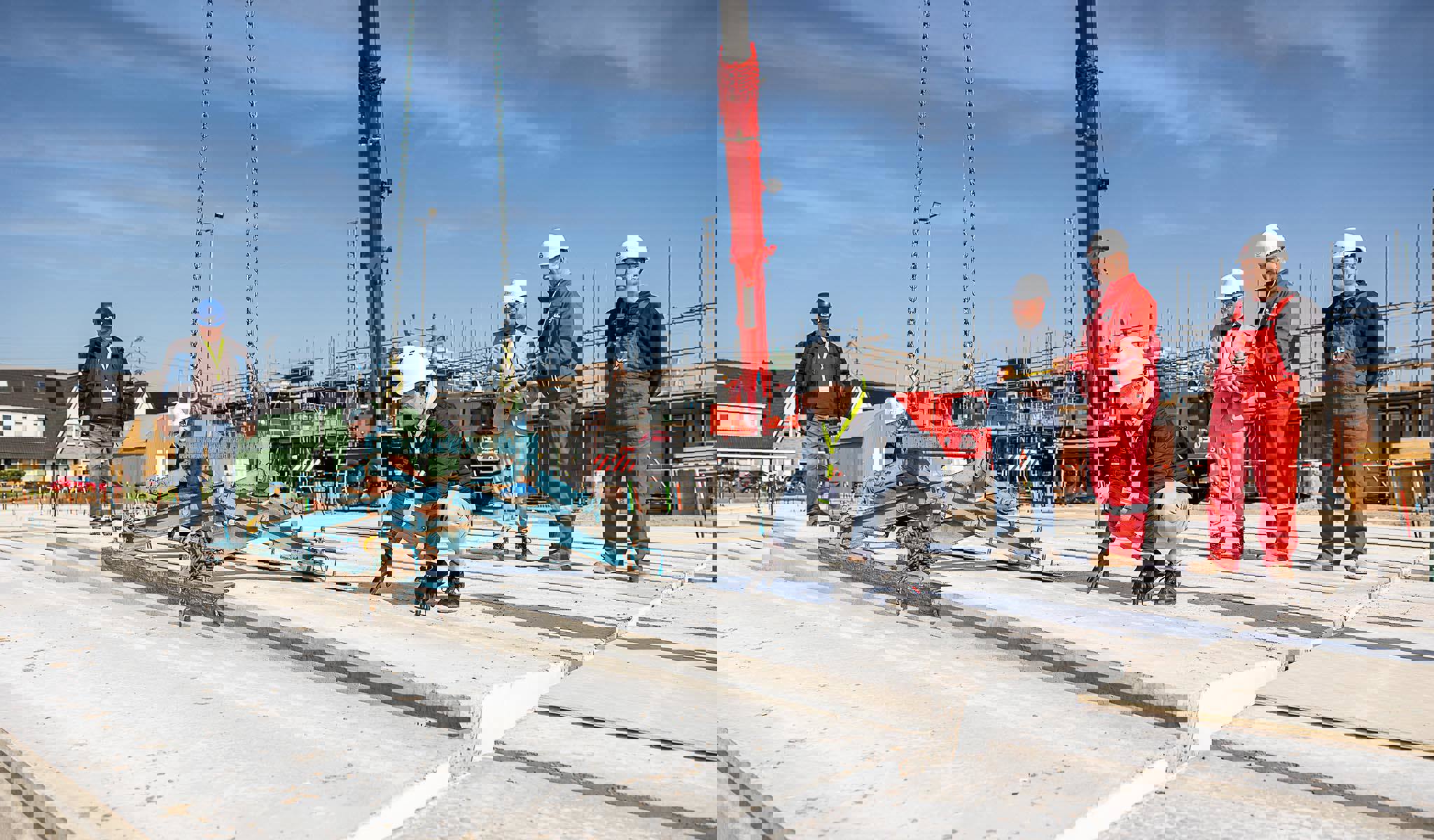 Feest op de bouwplaats van Het Buurtschap fase 2